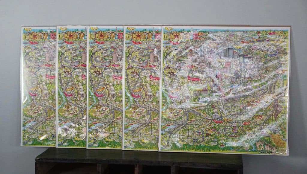 Poster Maps (Corrugated Backer) - Dean Hitt